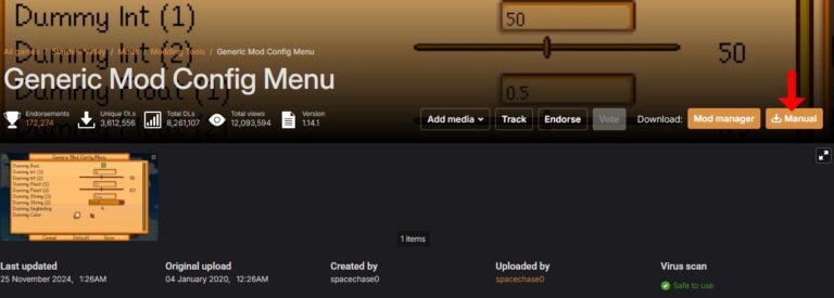 스타듀밸리 Generic Mod Config Menu 다운로드 - 모드 아카이브